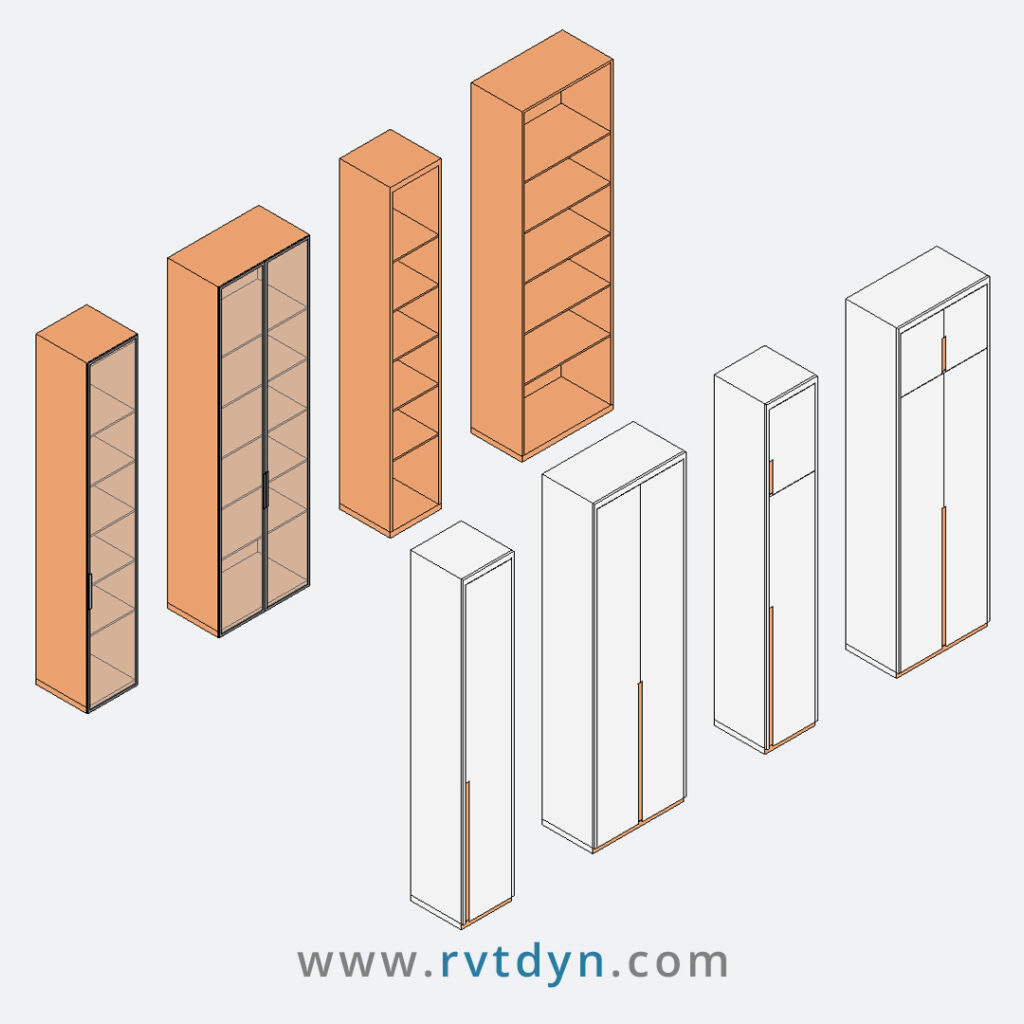 Great Revit Wardrobe Family – 6 Fully Parametric Closet Types